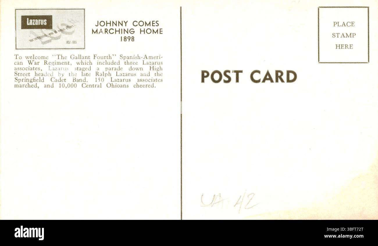 This postcard, part of the Lazarus Window Display Series, depicts the ...