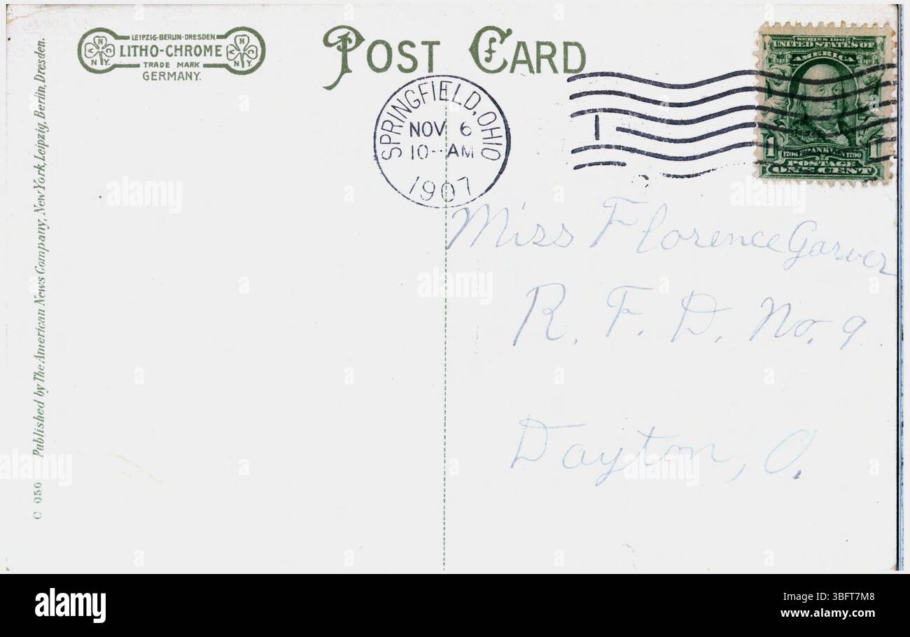 This 1907 colored photograph shows the Fountain Avenue Bridge over Buck ...