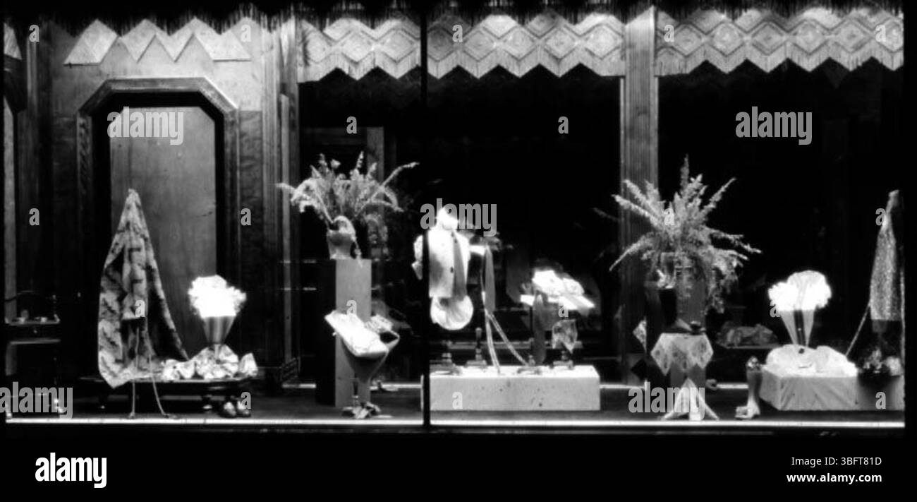 The 1930 photograph shows the interior of the Armbruster Department ...