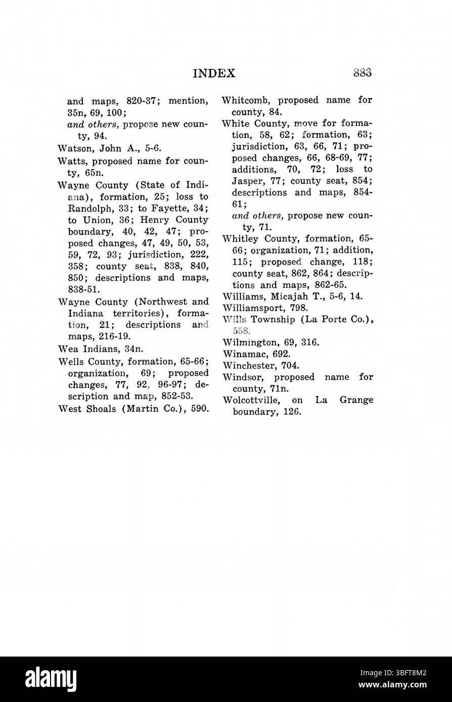 This page from 'Indiana Boundaries' (1967), reprinted by the Indiana ...