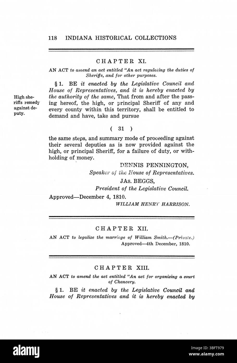 The 1809-1816 laws of Indiana Territory are documented here in a ...