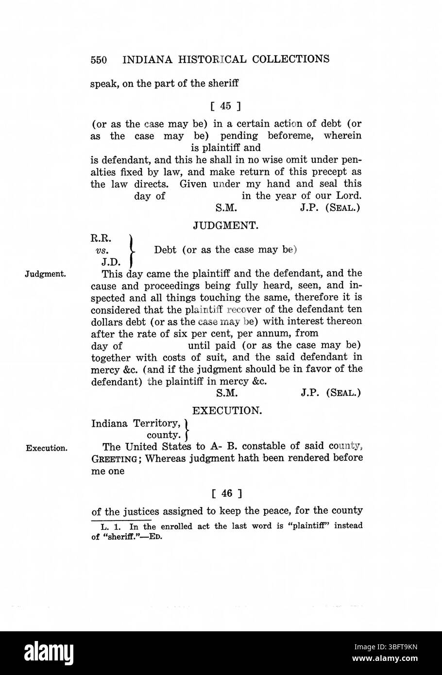 Page 565 presents a modern reproduction of the original Indiana ...