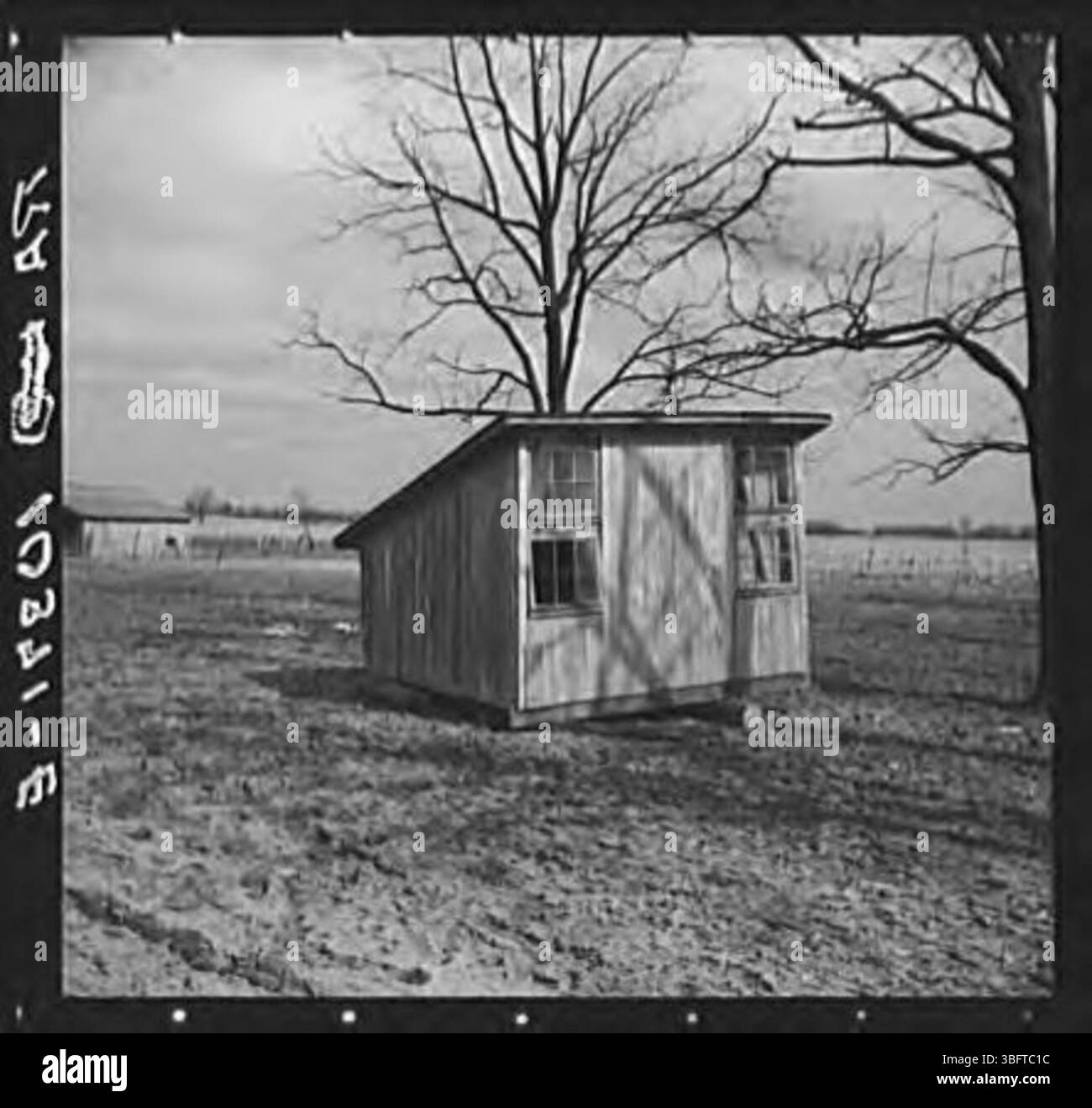 A brooder house owned by Everett Shoemaker, a tenant farmer, was ...