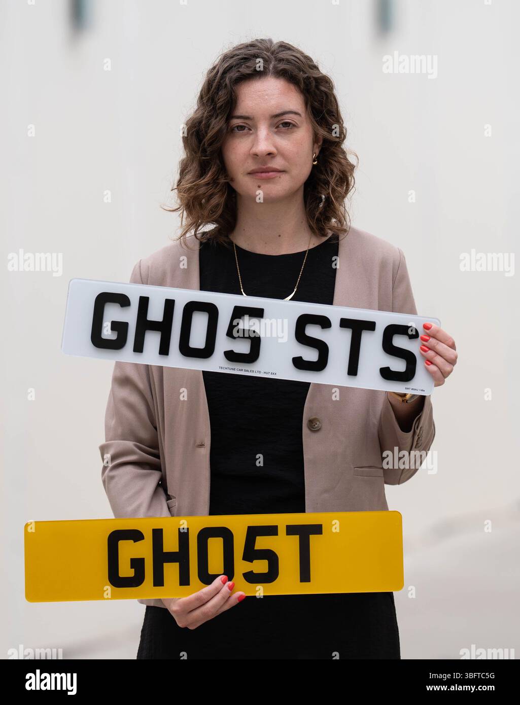 Sarah Coombes, Labour MP for West Bromwich, holding vehicle number ...