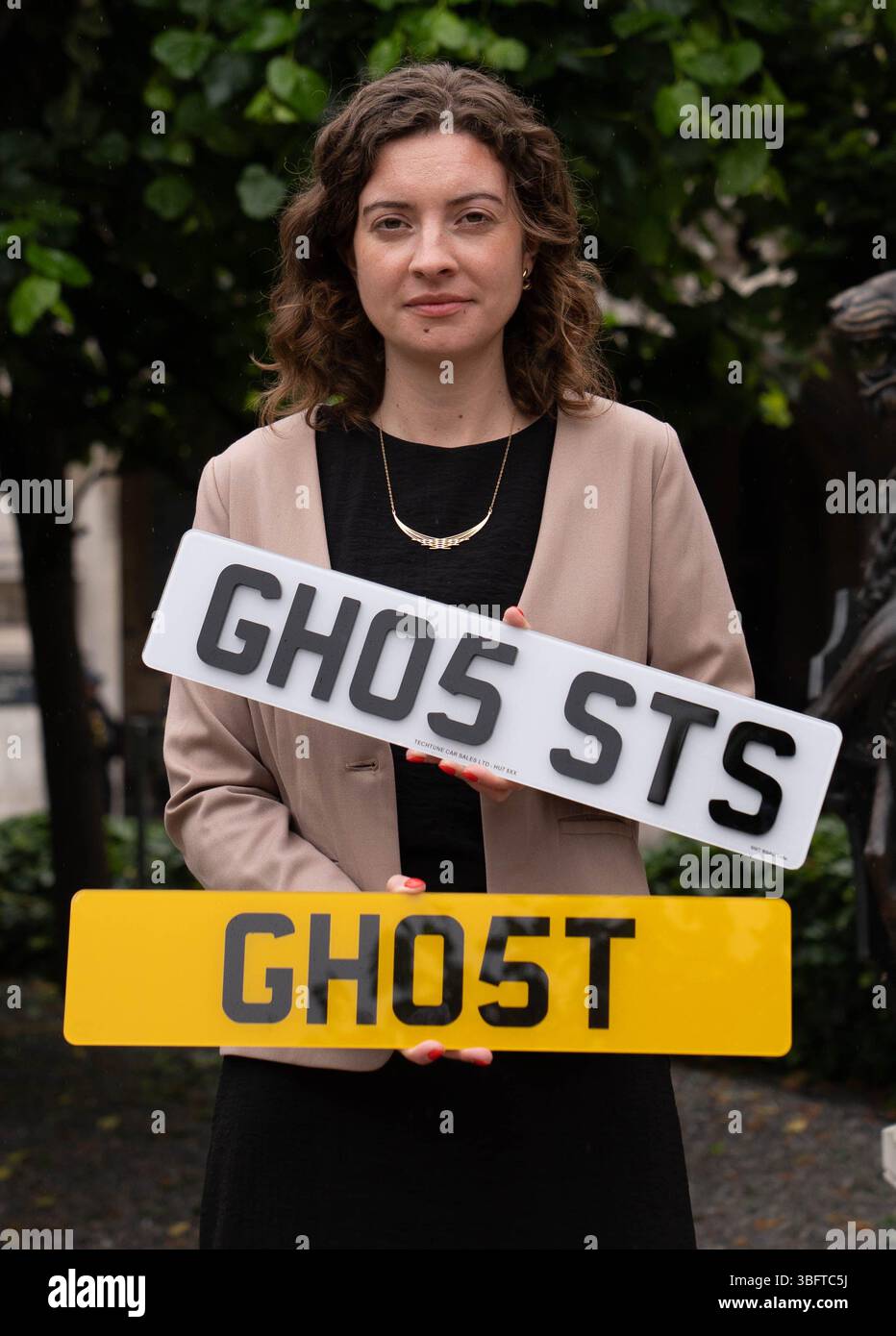 Sarah Coombes, Labour MP for West Bromwich, holding vehicle number ...
