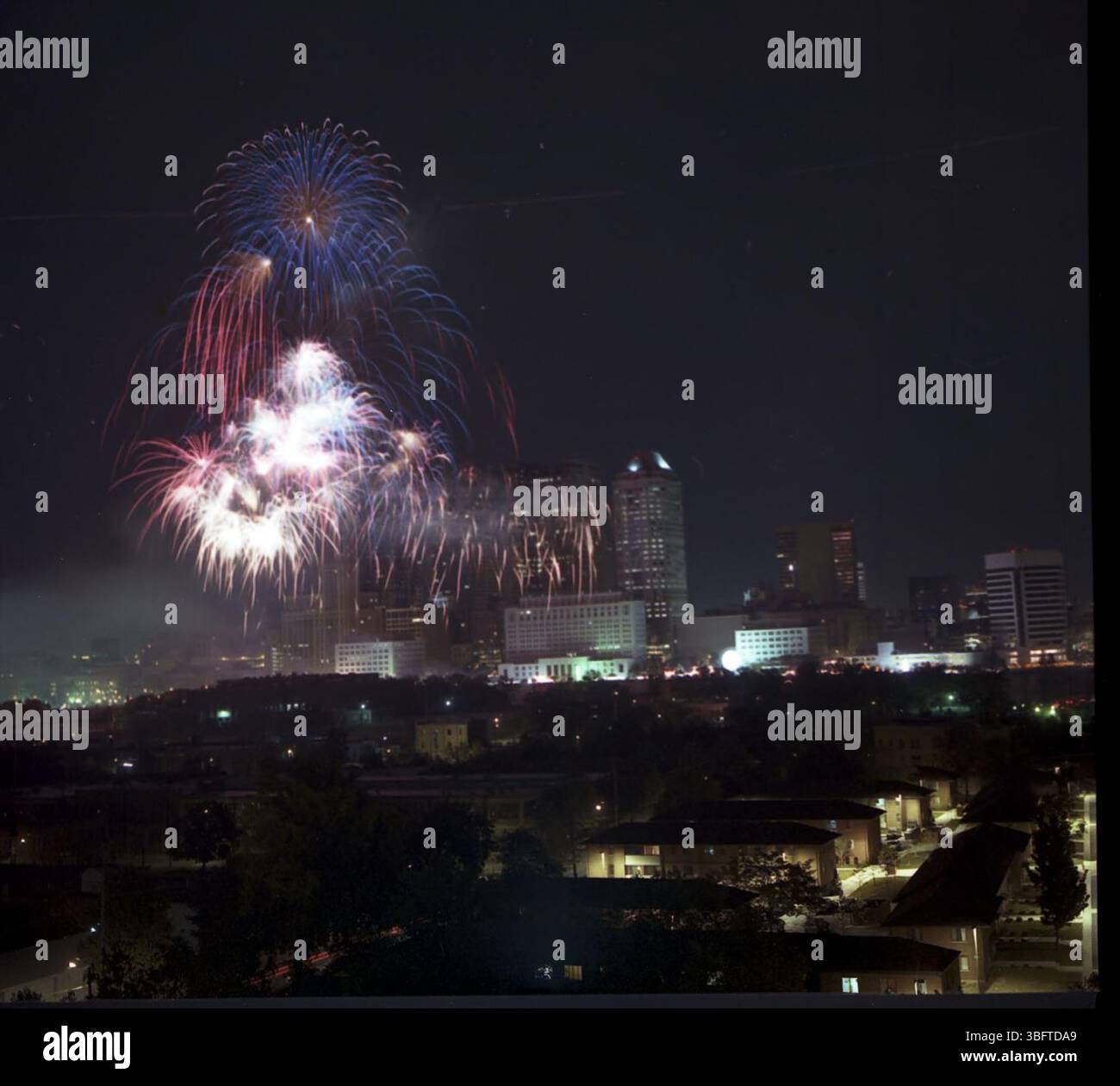 This 1990s photograph captures a view of the Red, White and Boom ...