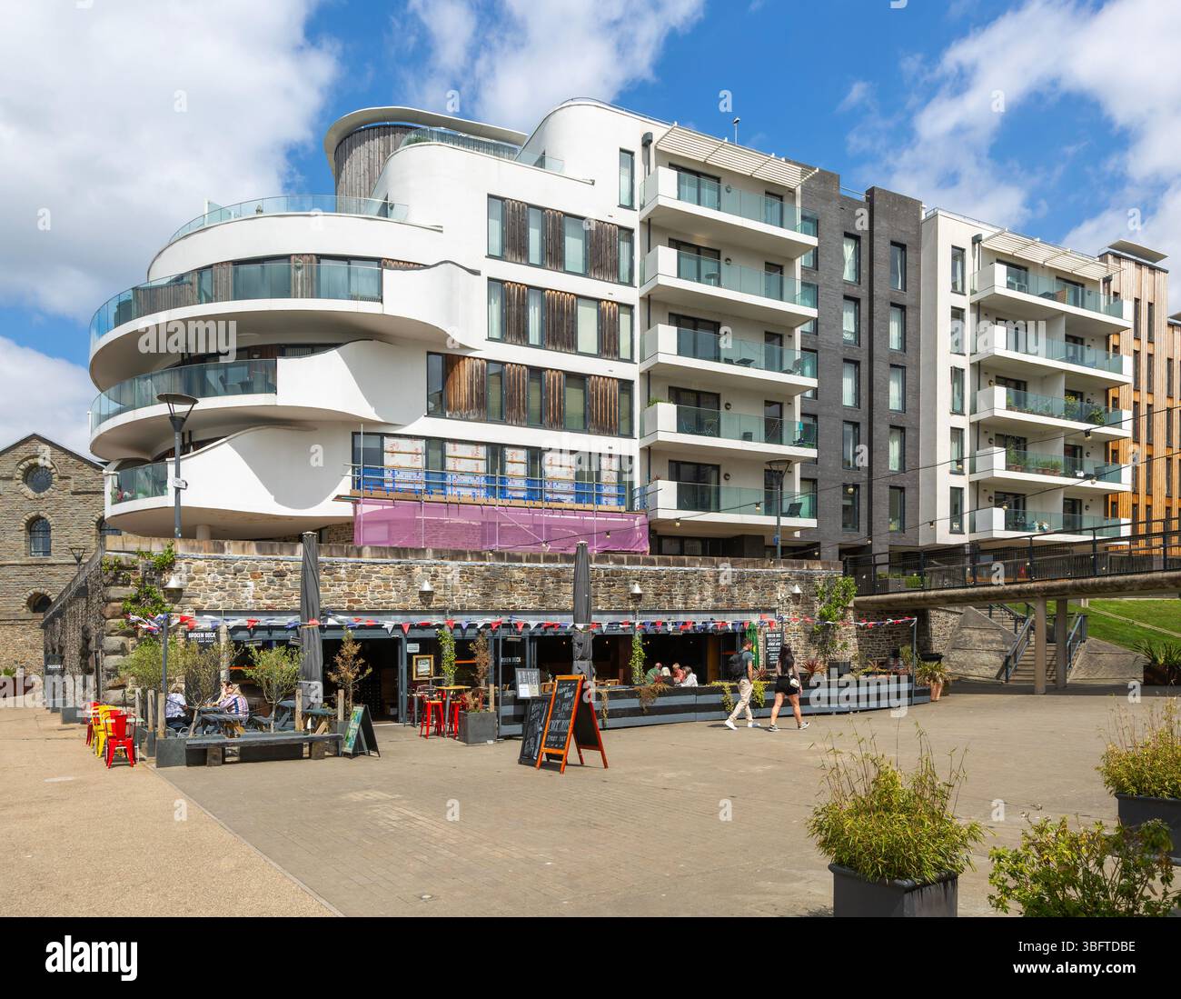 Modern architecture apartment buildings, Millenium Promenade, Floating ...