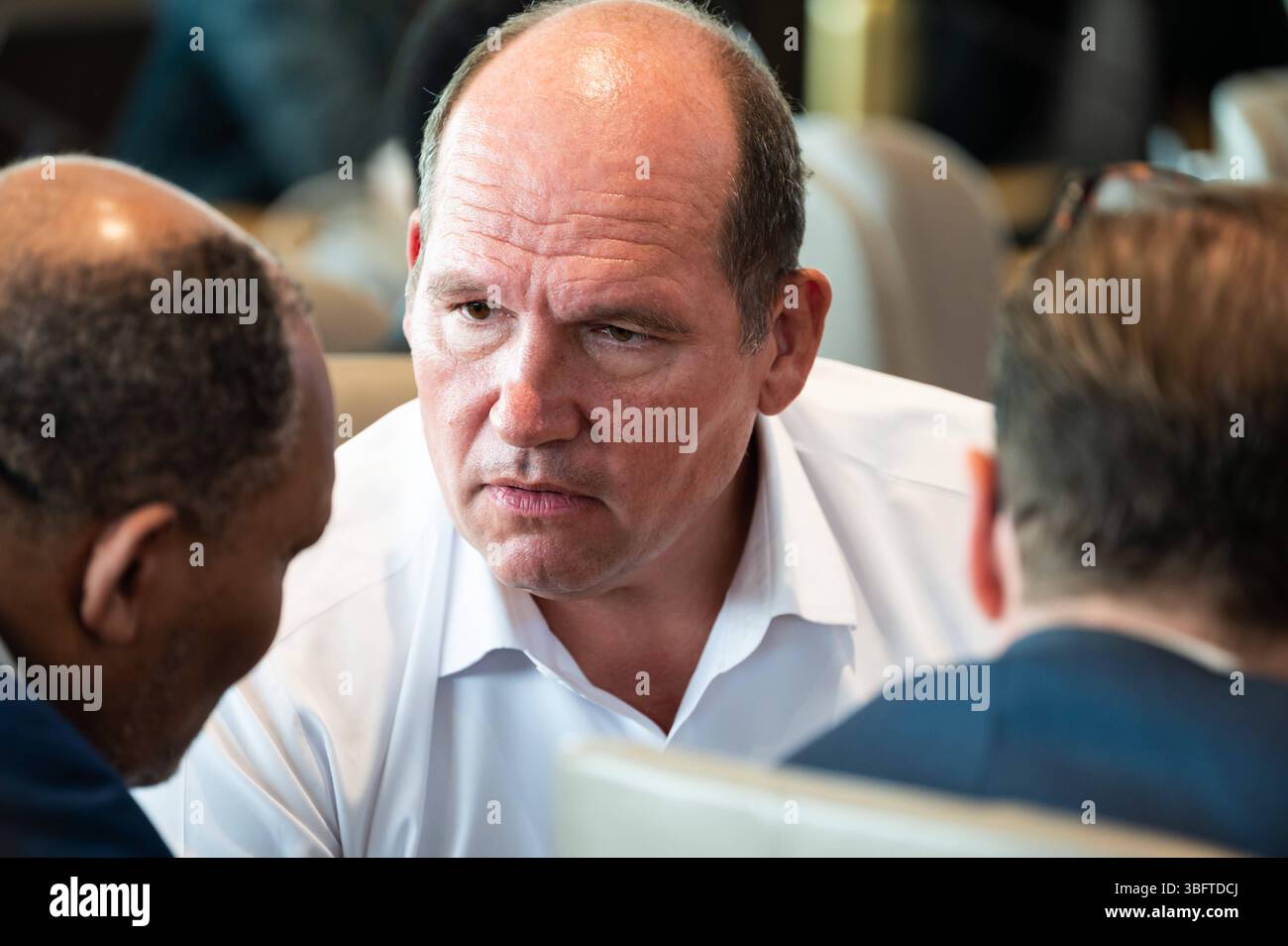 Philippe Close PS Major at the conseil Communal, city council or ...