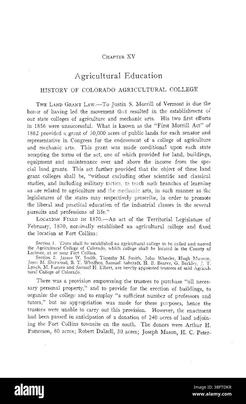 This page from *History of Agriculture in Colorado* (1926) highlights ...