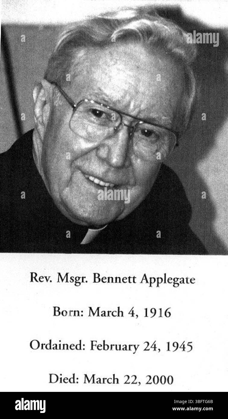 Cecil Bennett Applegate (1916-2000) was a priest ordained in 1945. He ...