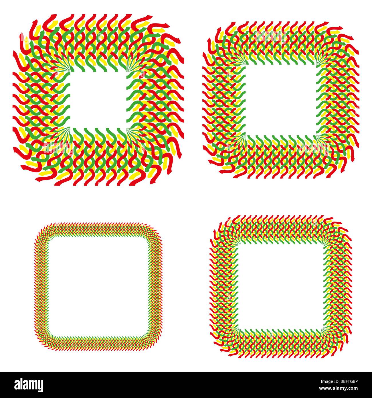 Square decorative frames. Ornamental border collection. Vector ...