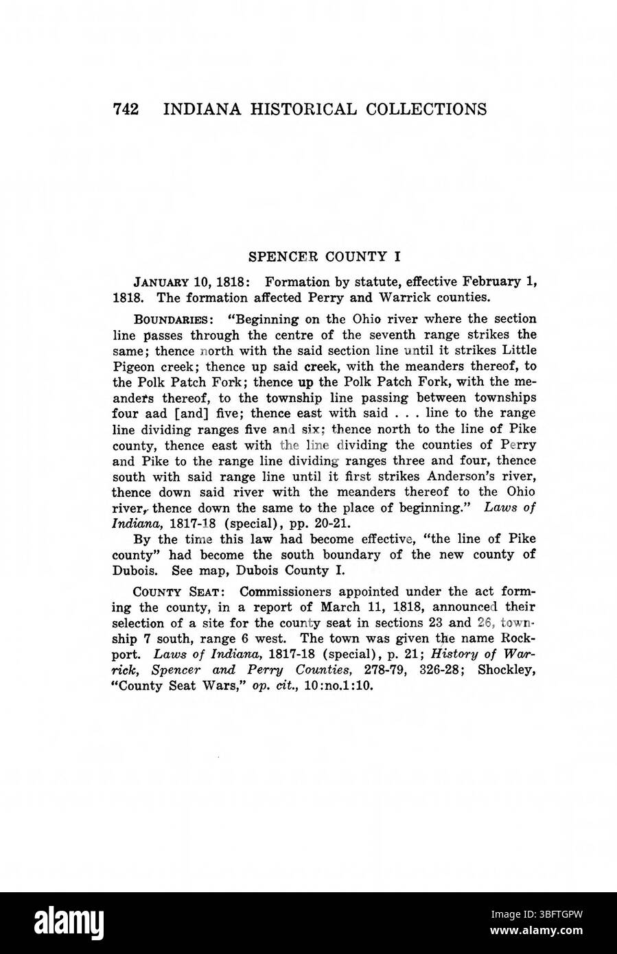 The 1967 reprint of *Indiana Boundaries*, by the Indiana Historical ...