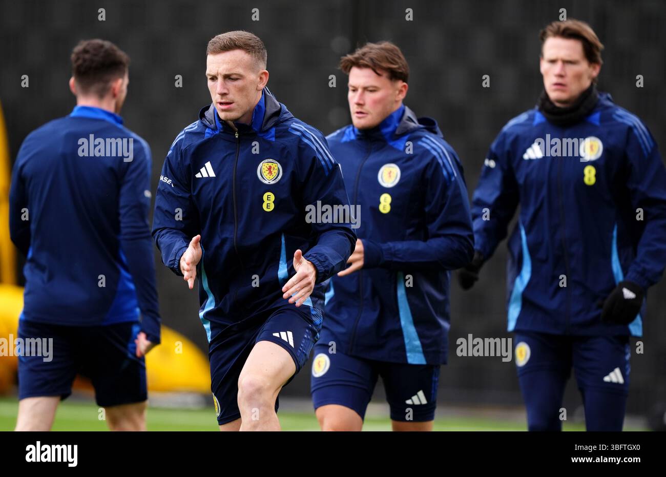 Scotland's Lewis Ferguson during a training session at Lesser Hampden ...