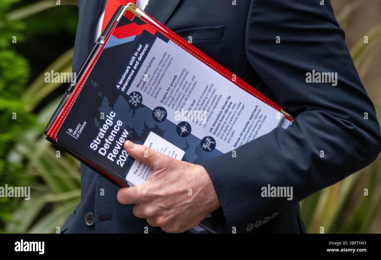 London, UK. 03rd June, 2025. copy of the strategic defence review, at a ...