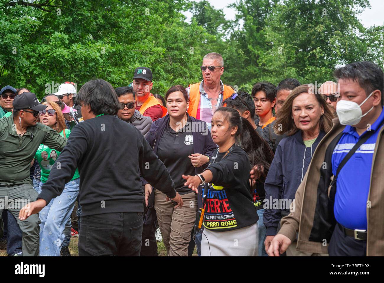 Vice President Sara Duterte of the Philippines walks towards the stage ...