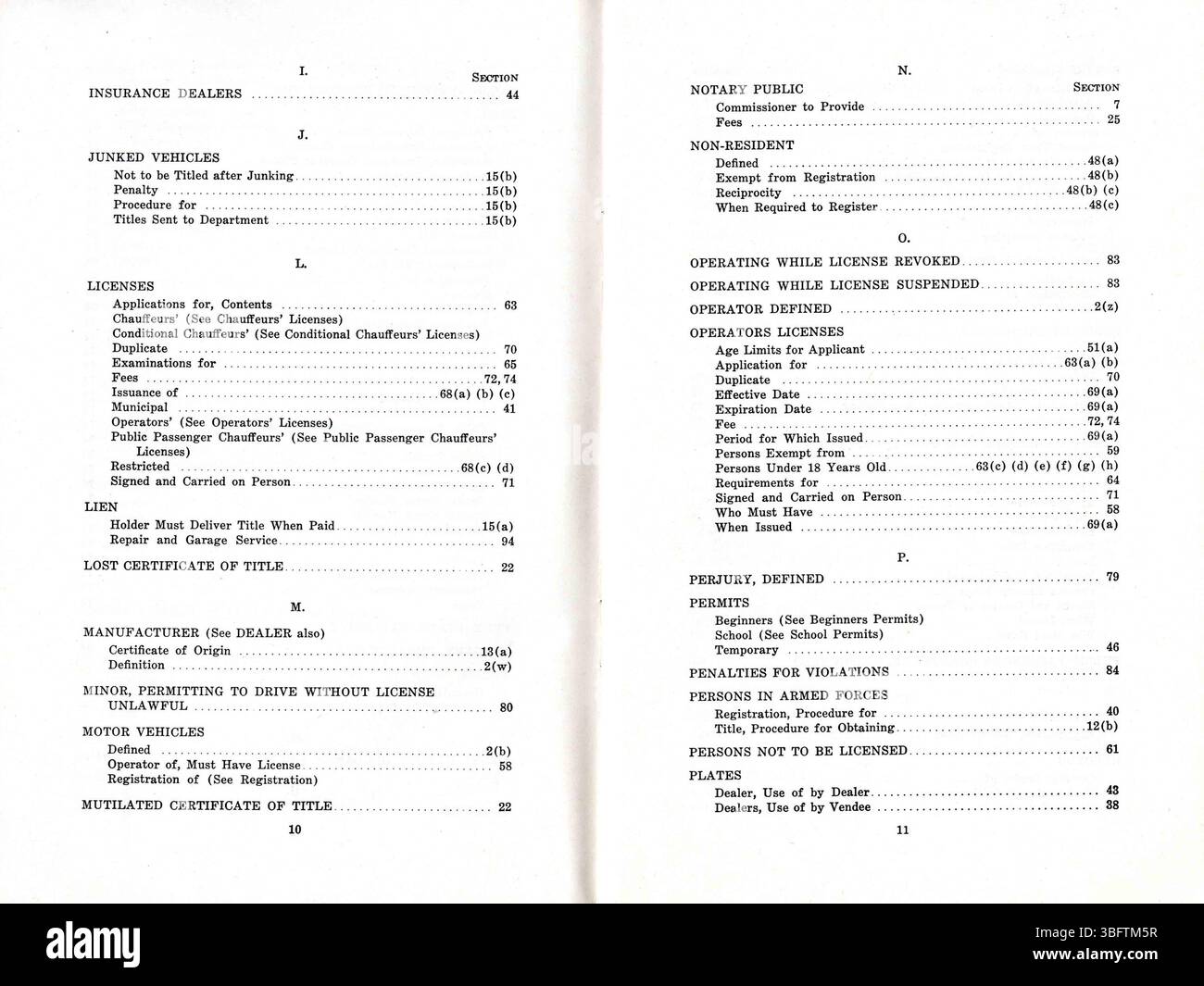 The 1952 Indiana motor vehicle laws outline the regulations and ...