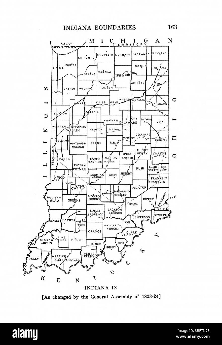 Indiana Boundaries, reprinted in 1967 by the Indiana Historical Bureau ...