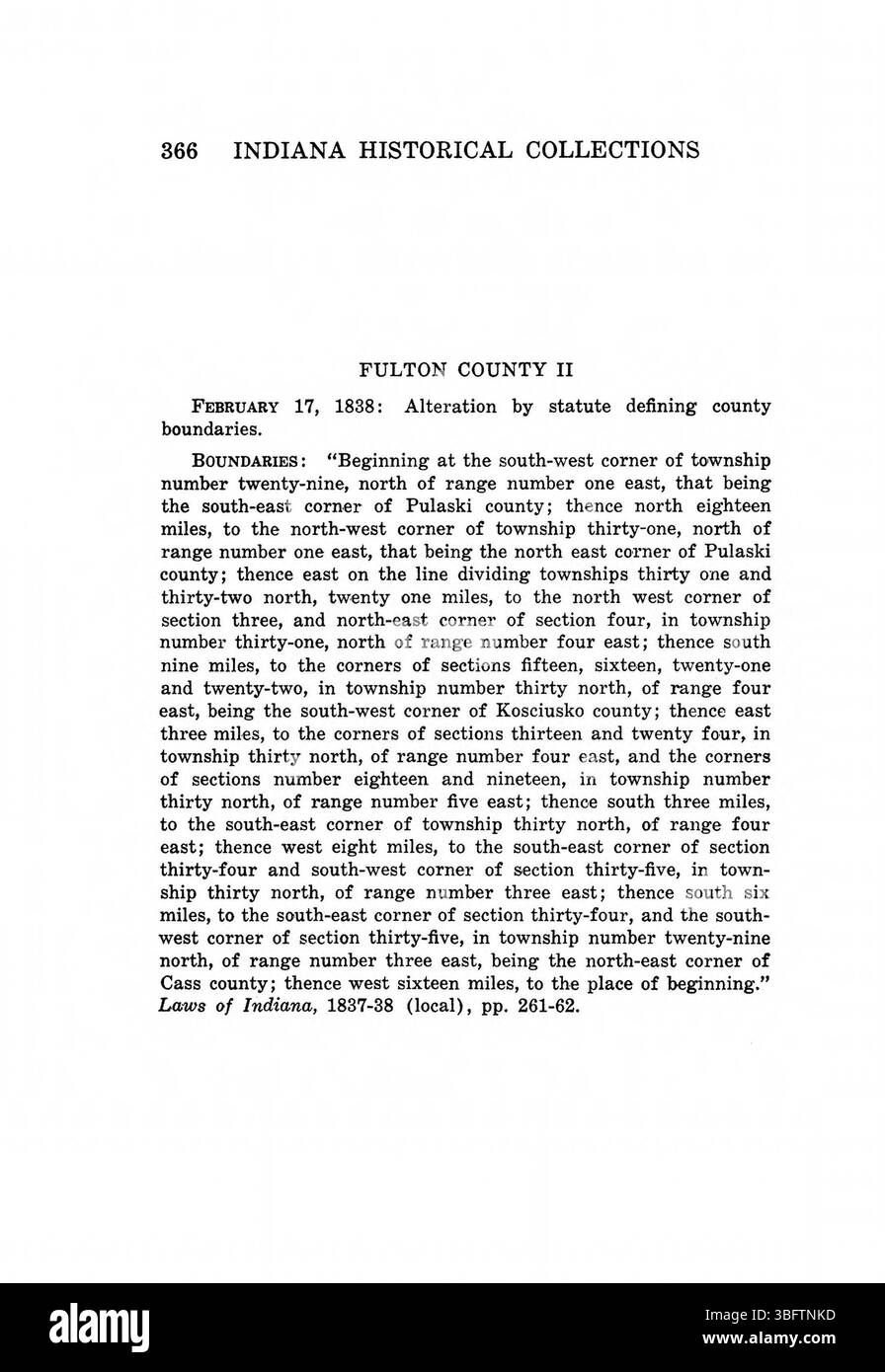 Page 382 of 'Indiana Boundaries' contains information on early ...