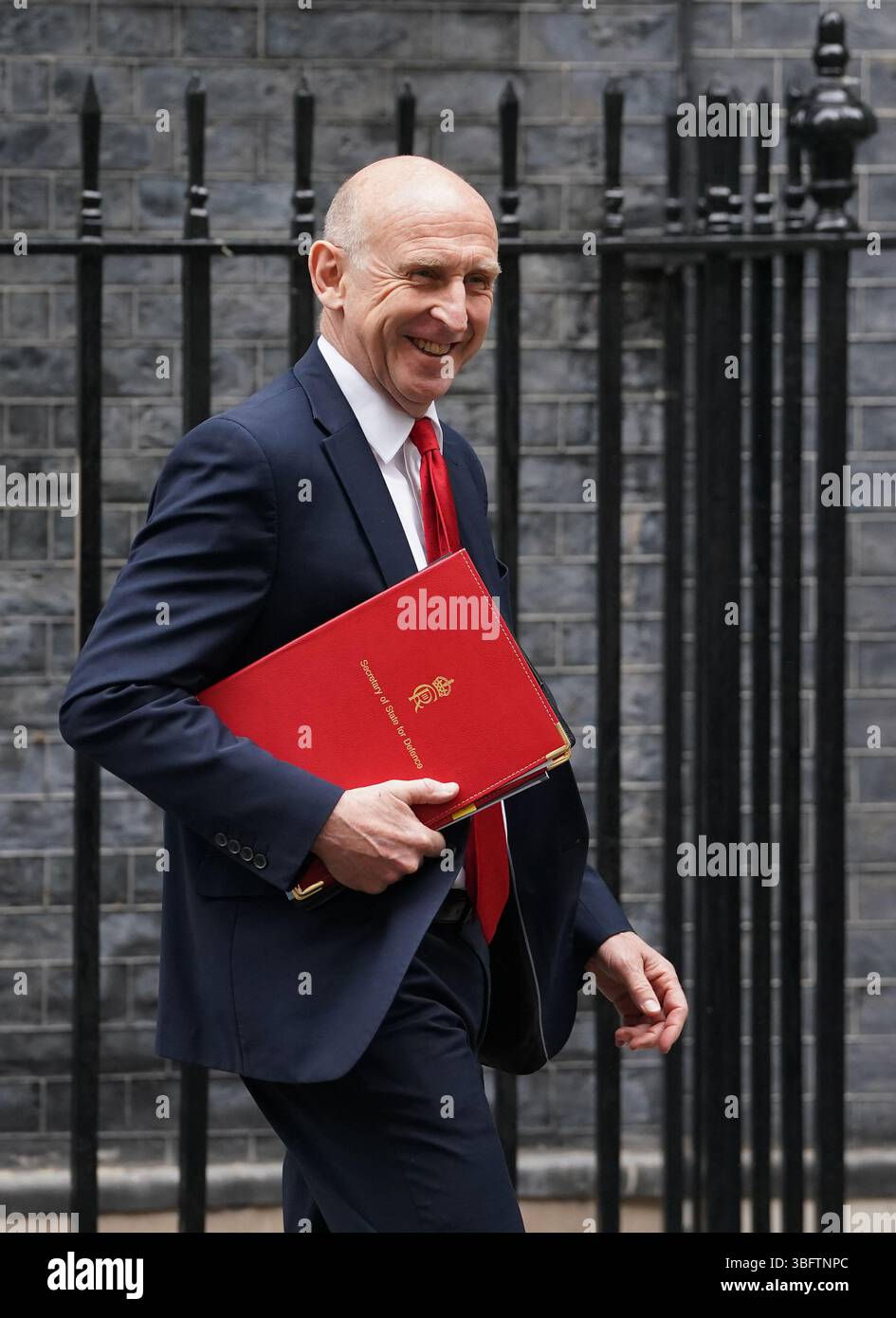 Defence Secretary John Healey arrives in Downing Street, London, for a ...