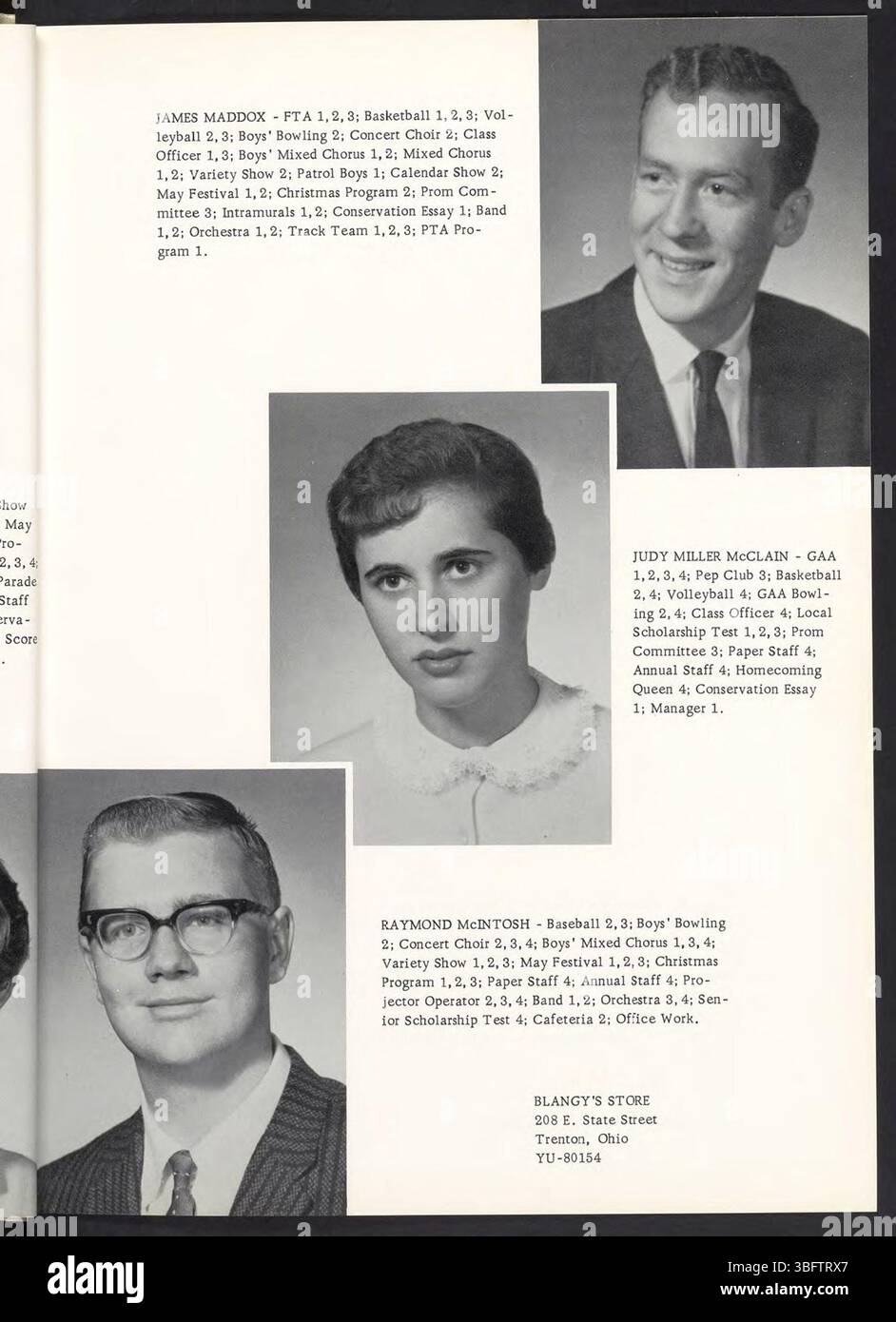 Page 33 of the 1960 *The Trojan* yearbook features images of student ...