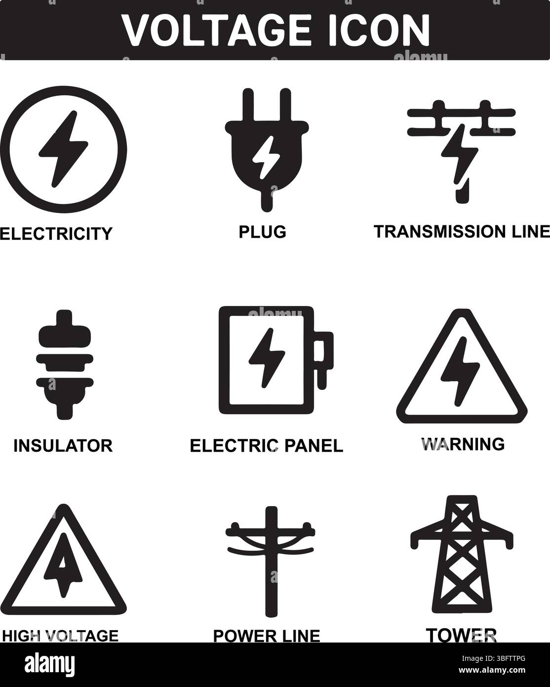 Highvoltage power transmission line hi-res stock photography and images ...