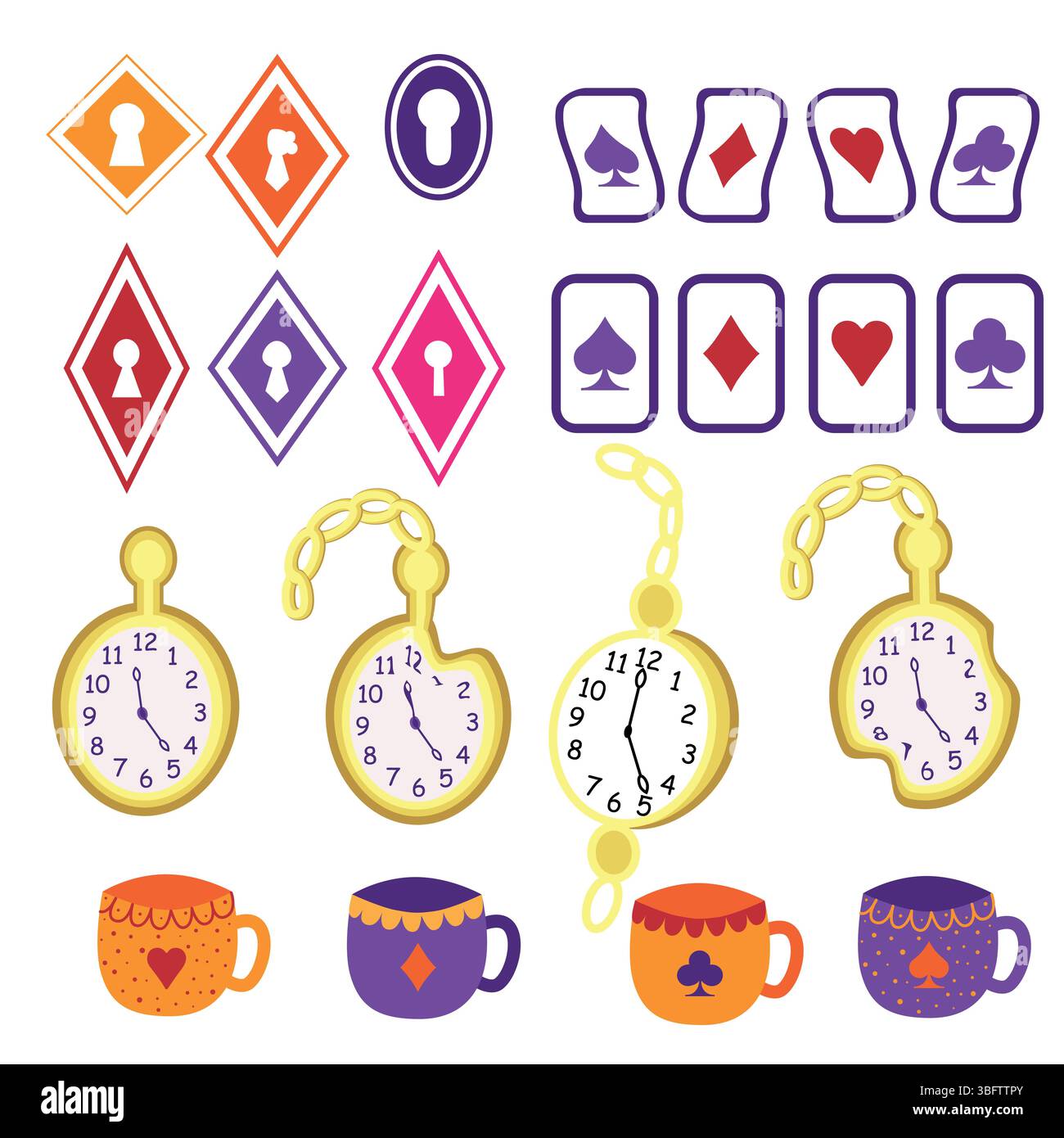 Cheshire cat white rabbit Stock Vector Images - Alamy