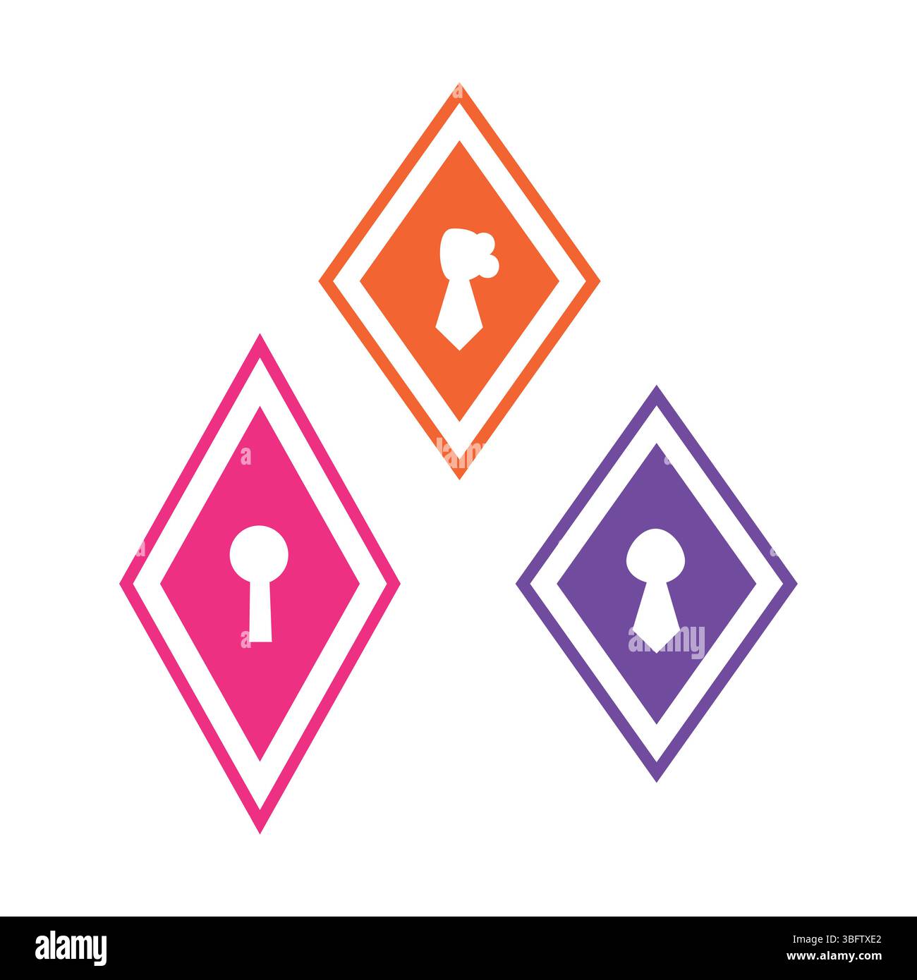 Small set of vector illustrations Wonderland. keyhole Stock Vector ...