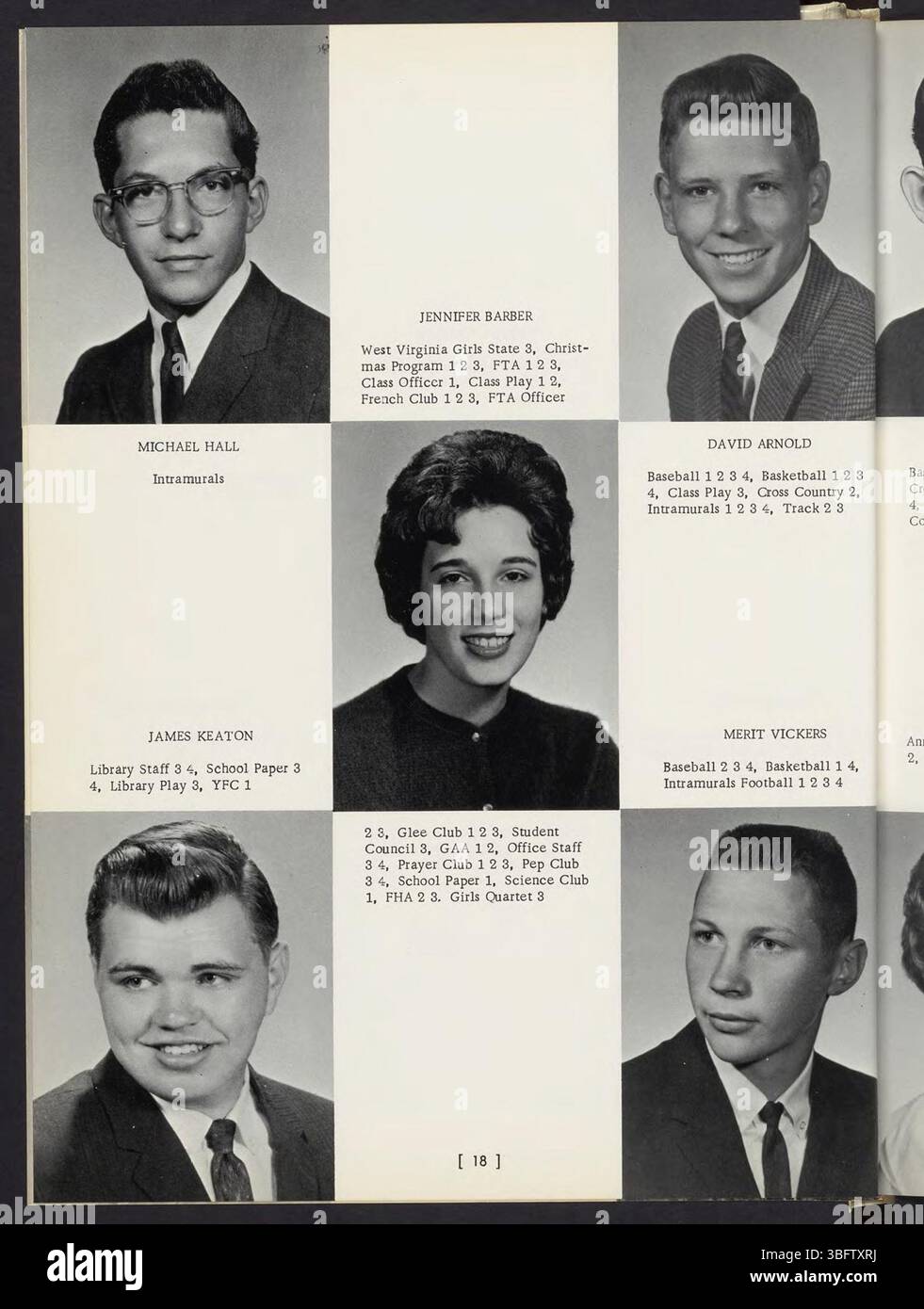 This page from the 1964 Trenton High School yearbook features photos ...