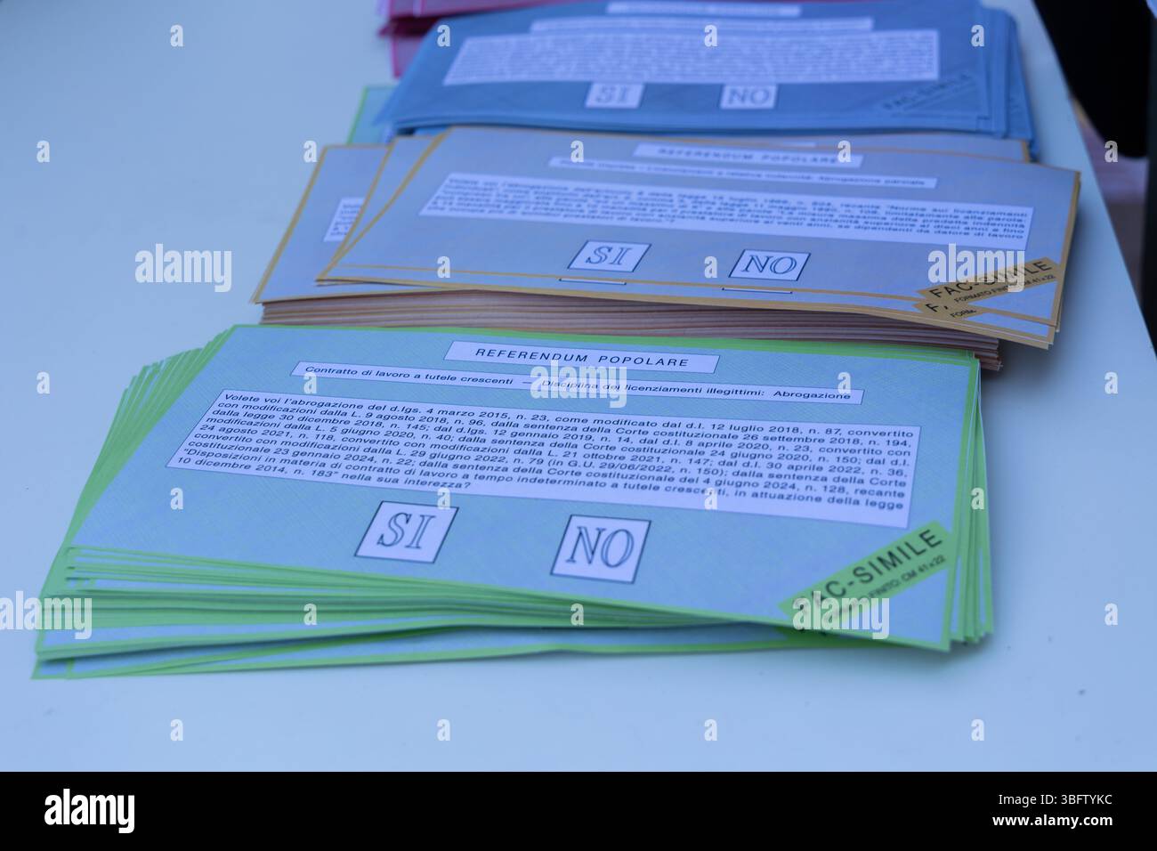 Rome, Italy. 20th May, 2025. Fac-smile of the ballot papers for the ...