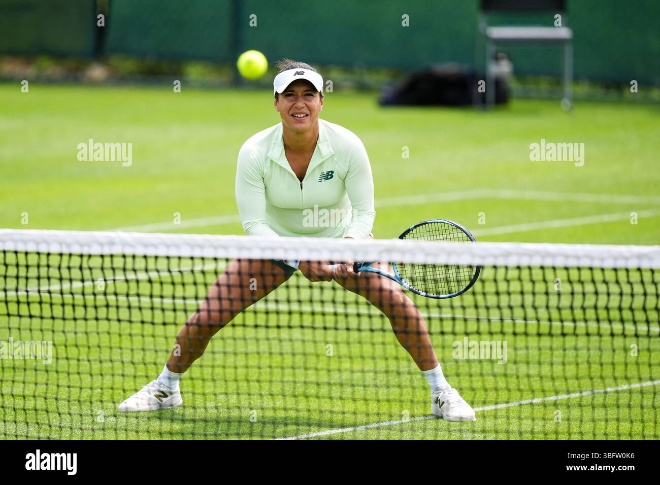 Heather Watson in action during her women's doubles match with partner ...