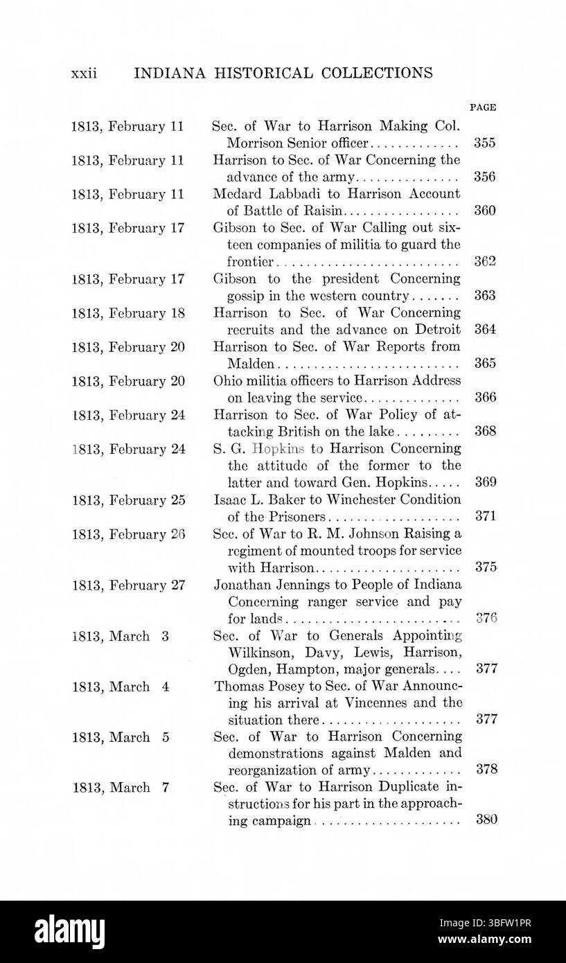 This entry from 'Messages and Letters of William Henry Harrison' (1922 ...