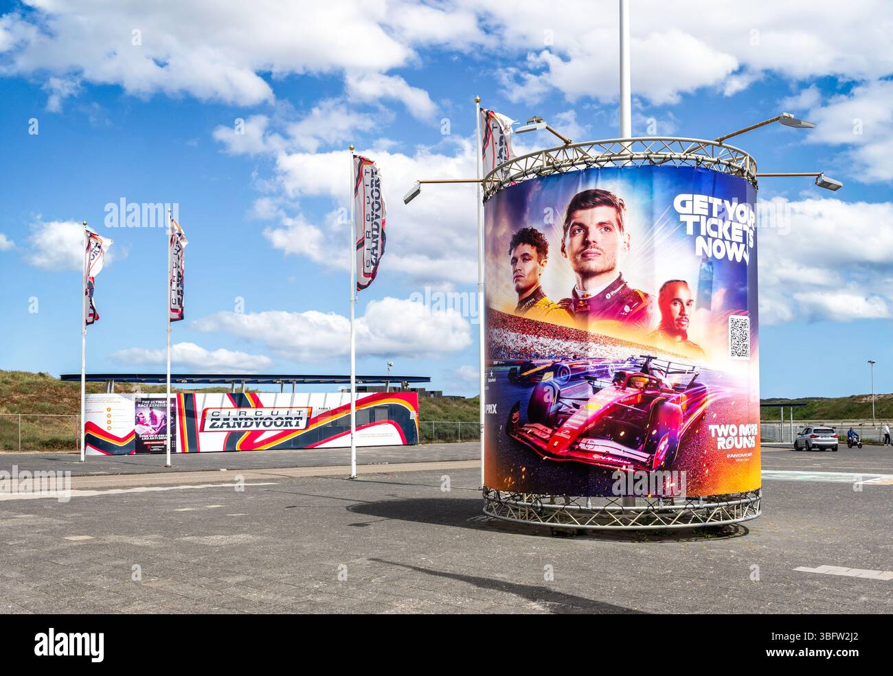 A poster for the Dutch Formula 1 Grand Prix at the entrance of Circuit ...