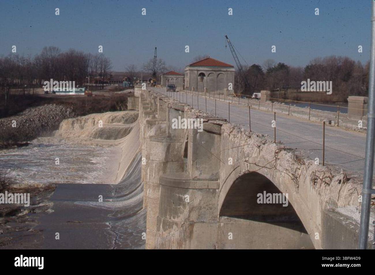 This 1990 photograph shows the deterioration of O'Shaughnessy Dam ...