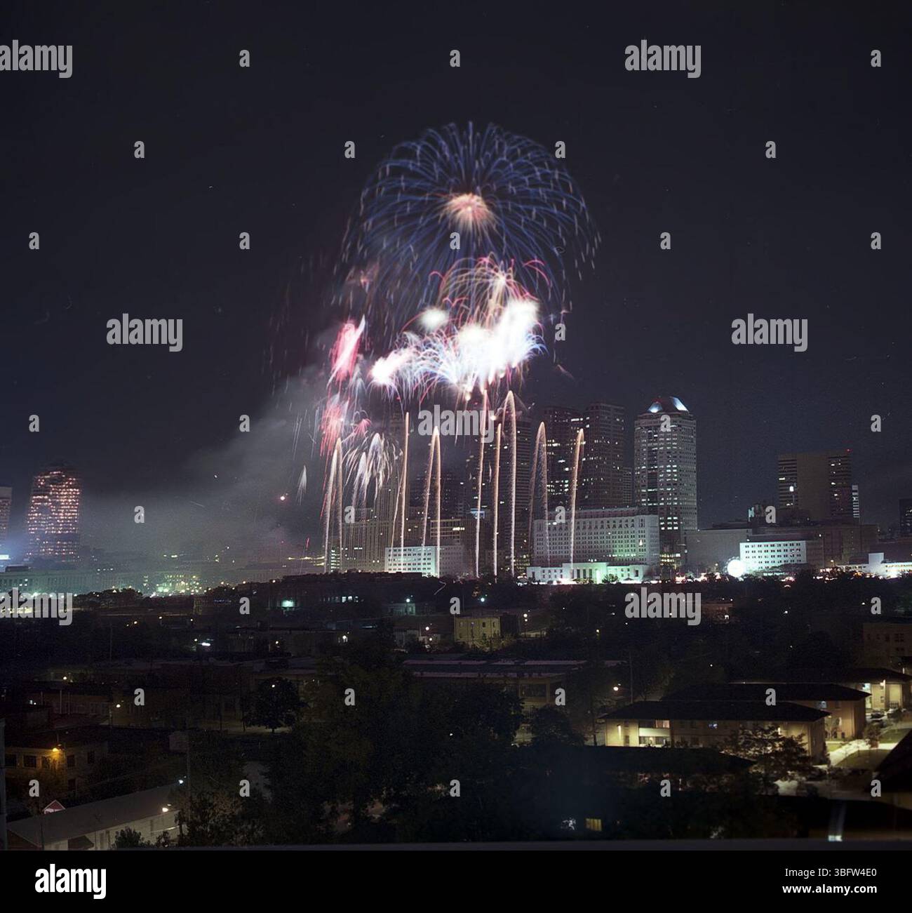 This image from the early 1990s depicts the Red, White and Boom ...