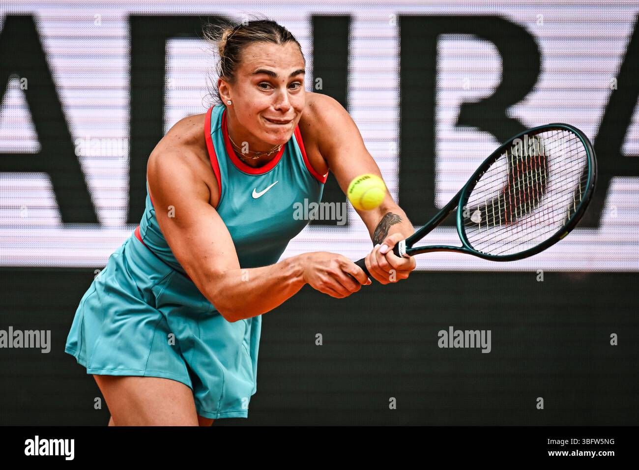 Aryna SABALENKA of Belarus during the tenth day of the Roland-Garros ...