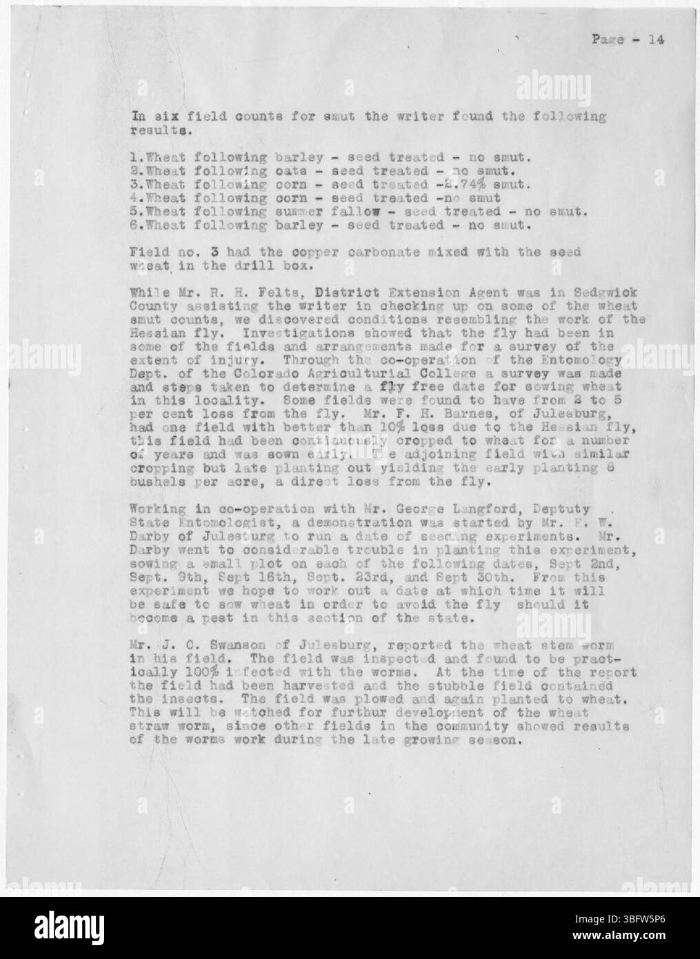 Extension Agent Robert W. Vance's 1927 report for Sedgwick County ...