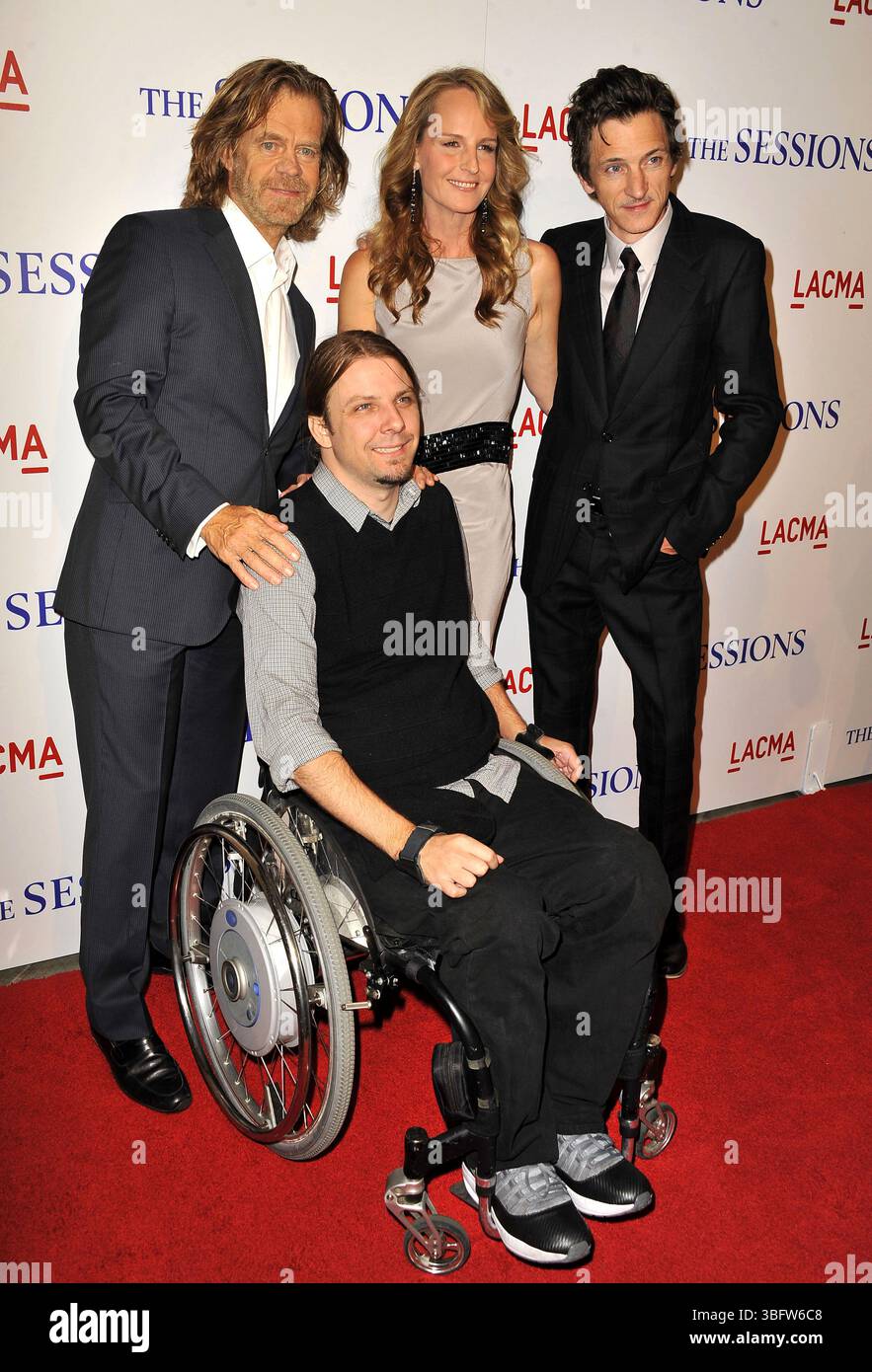William H. Macy, Helen Hunt and John Hawkes at the premiere of 'The ...