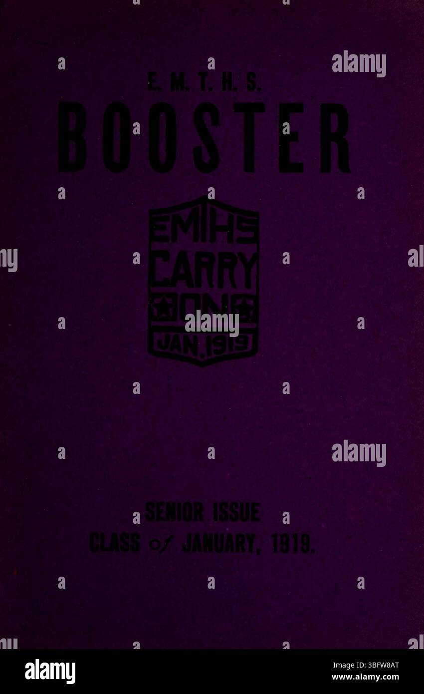 This is the first page of the January 1919 issue of the 'Booster ...