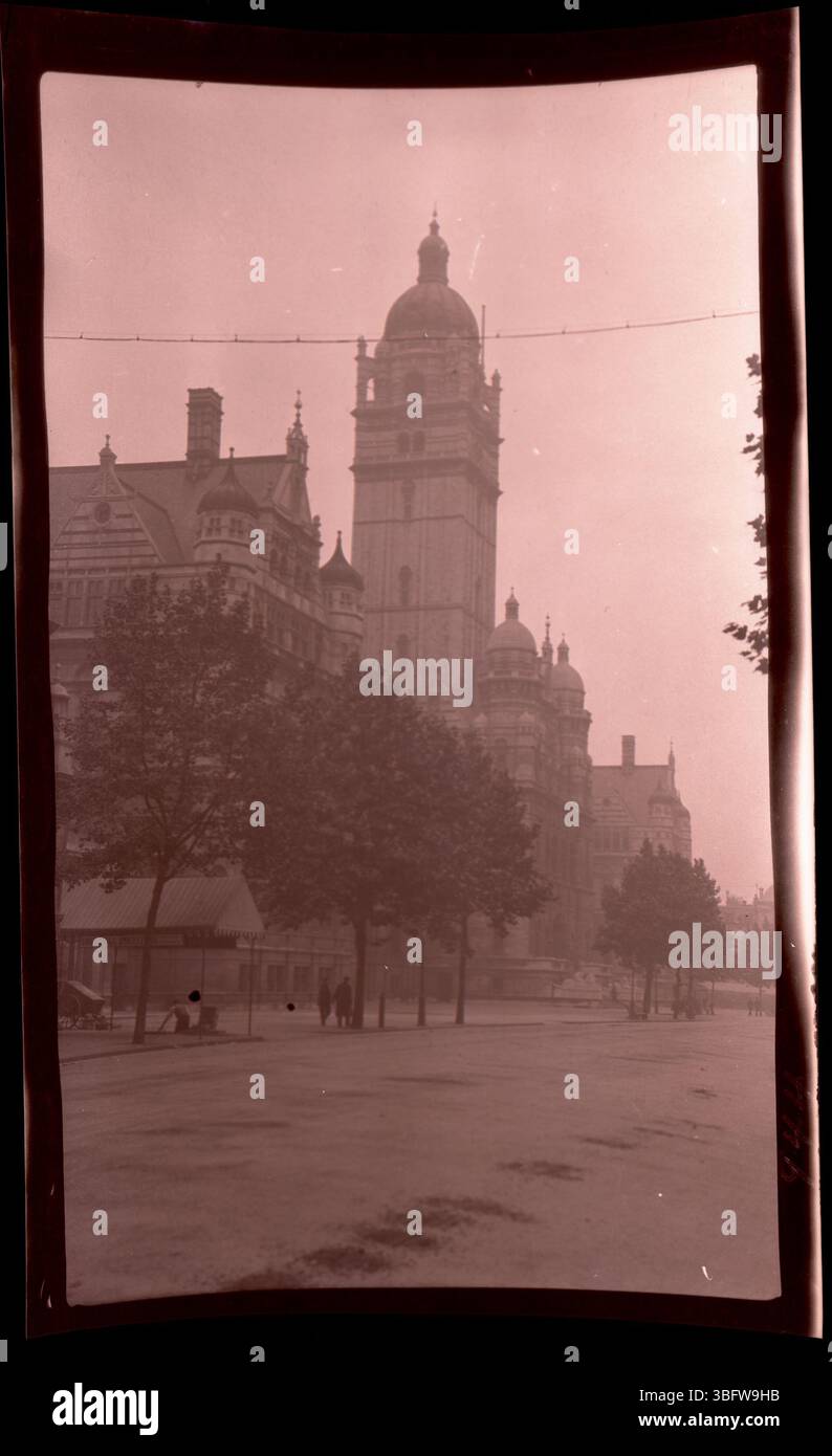 The grand entrance to the Imperial Institute in London, photographed in ...