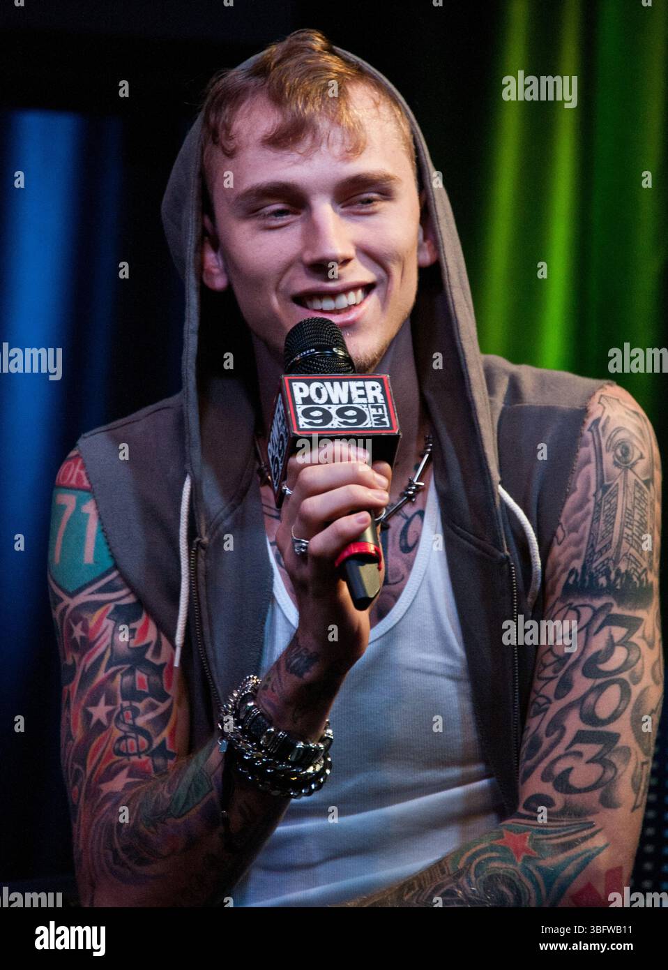 MGK aka Machine Gun Kelly at Power 99 FM WUSL's iHeartRadio Theatre in ...