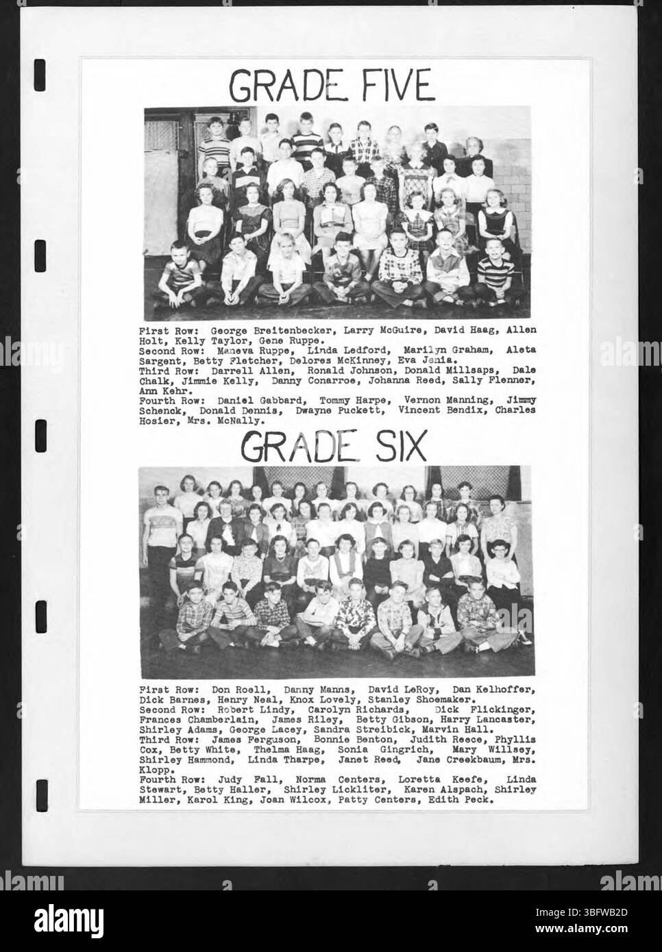 This page from the 1952 Trenton High School yearbook features student ...