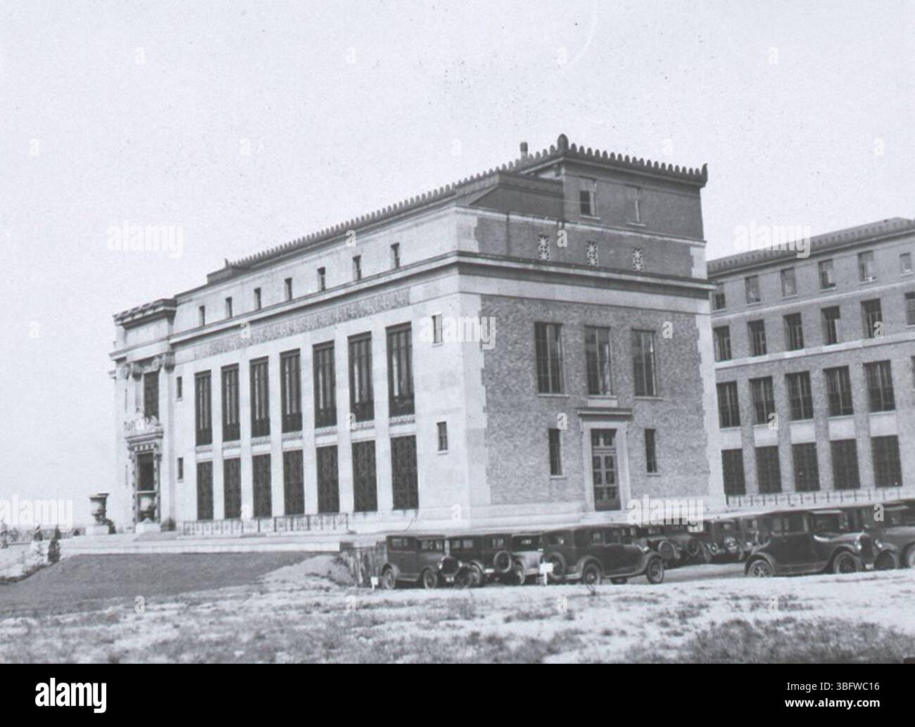 An early exterior view of Columbus City Hall, capturing the building's ...