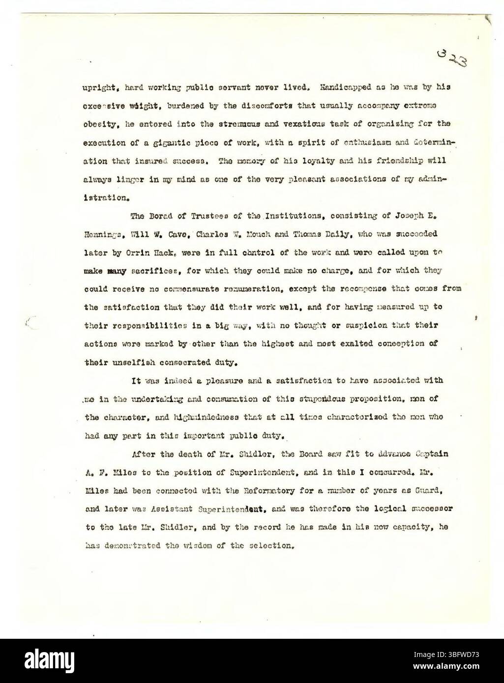 The draft of Warren T. McCray's memoirs, written after his prison ...