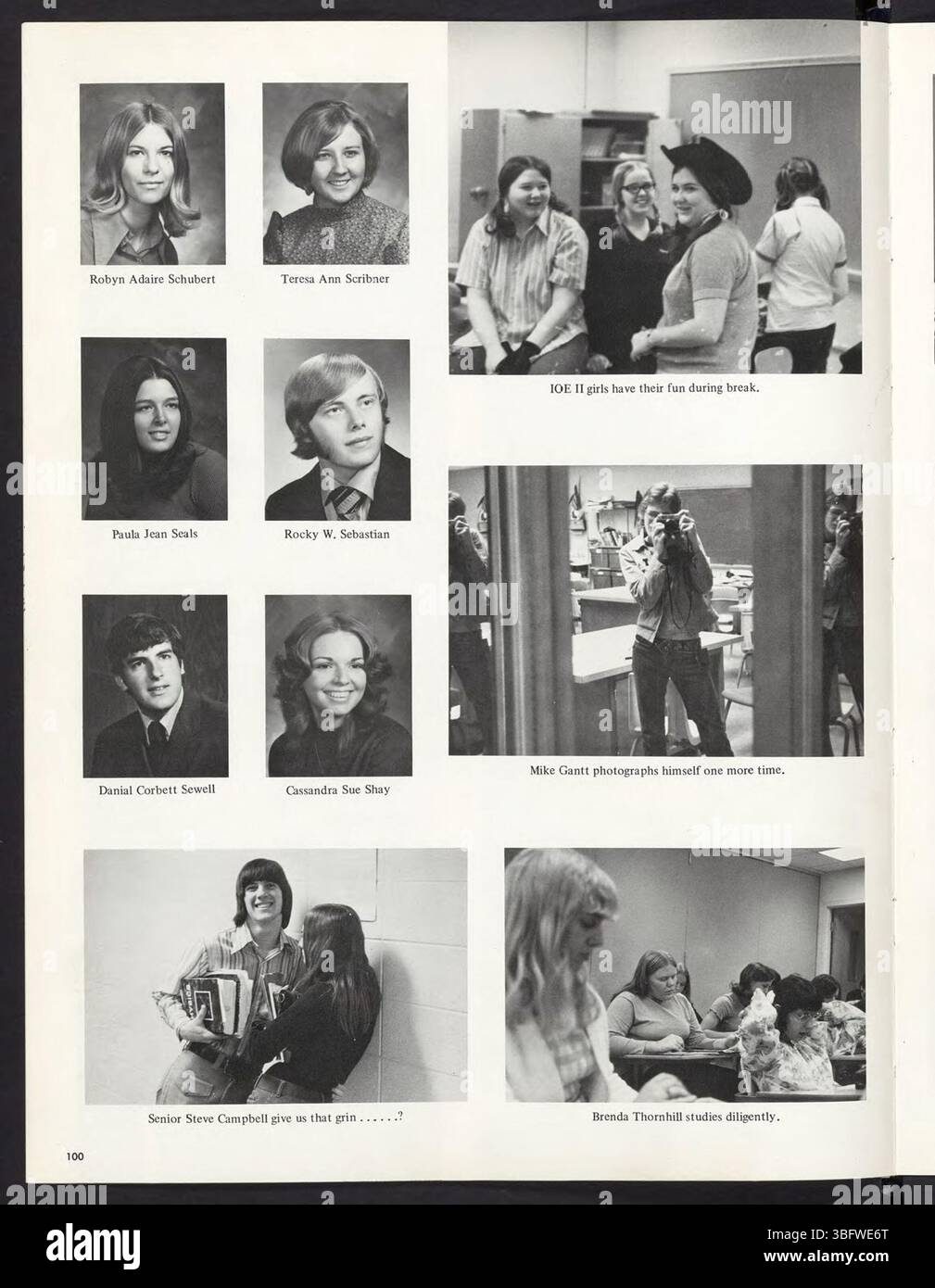 This page of the 1973 Edgewood High School yearbook includes student ...