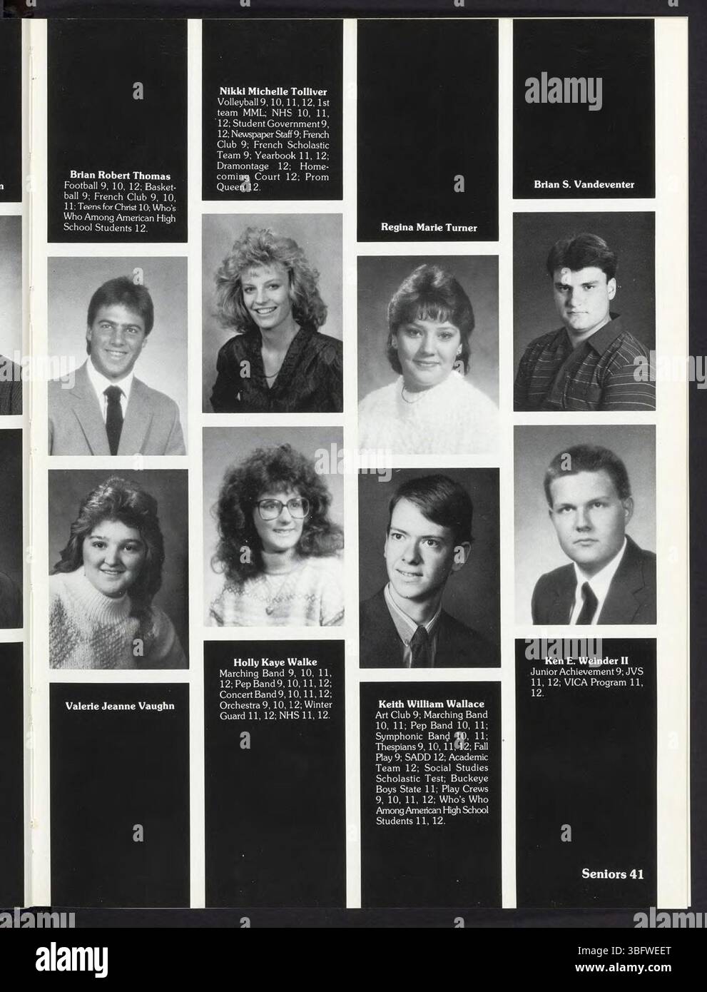 Page 45 of the 1988 *Edgewood High School Yearbook* features group ...