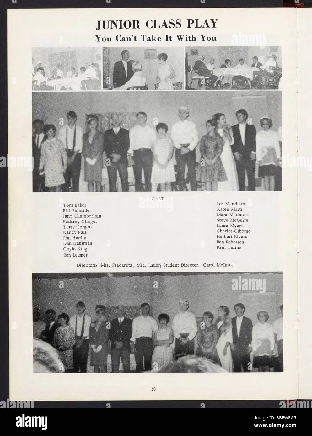 This page from the 1967 Trenton High School yearbook contains photos ...