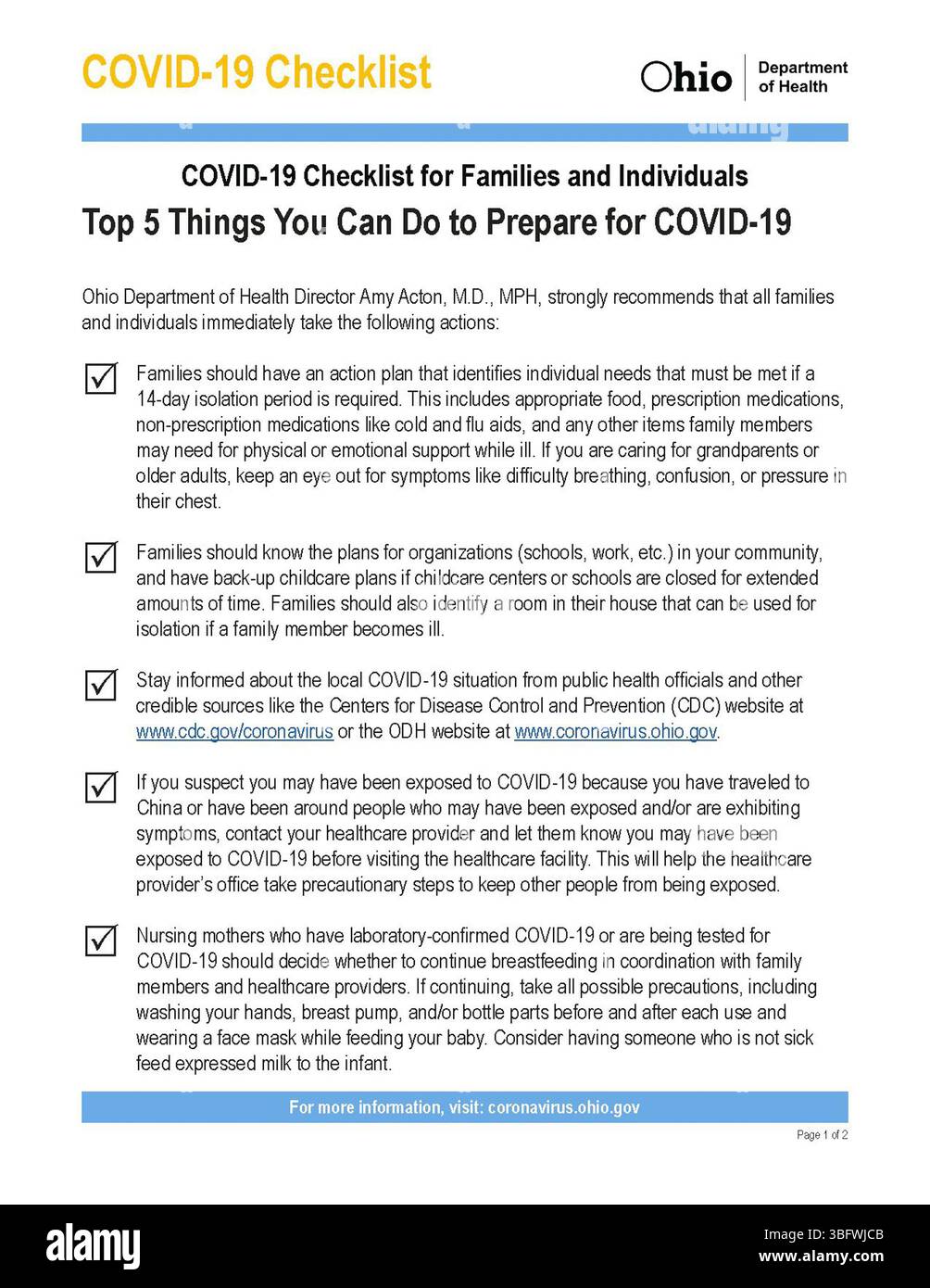 This checklist provides guidelines and recommendations for families and ...