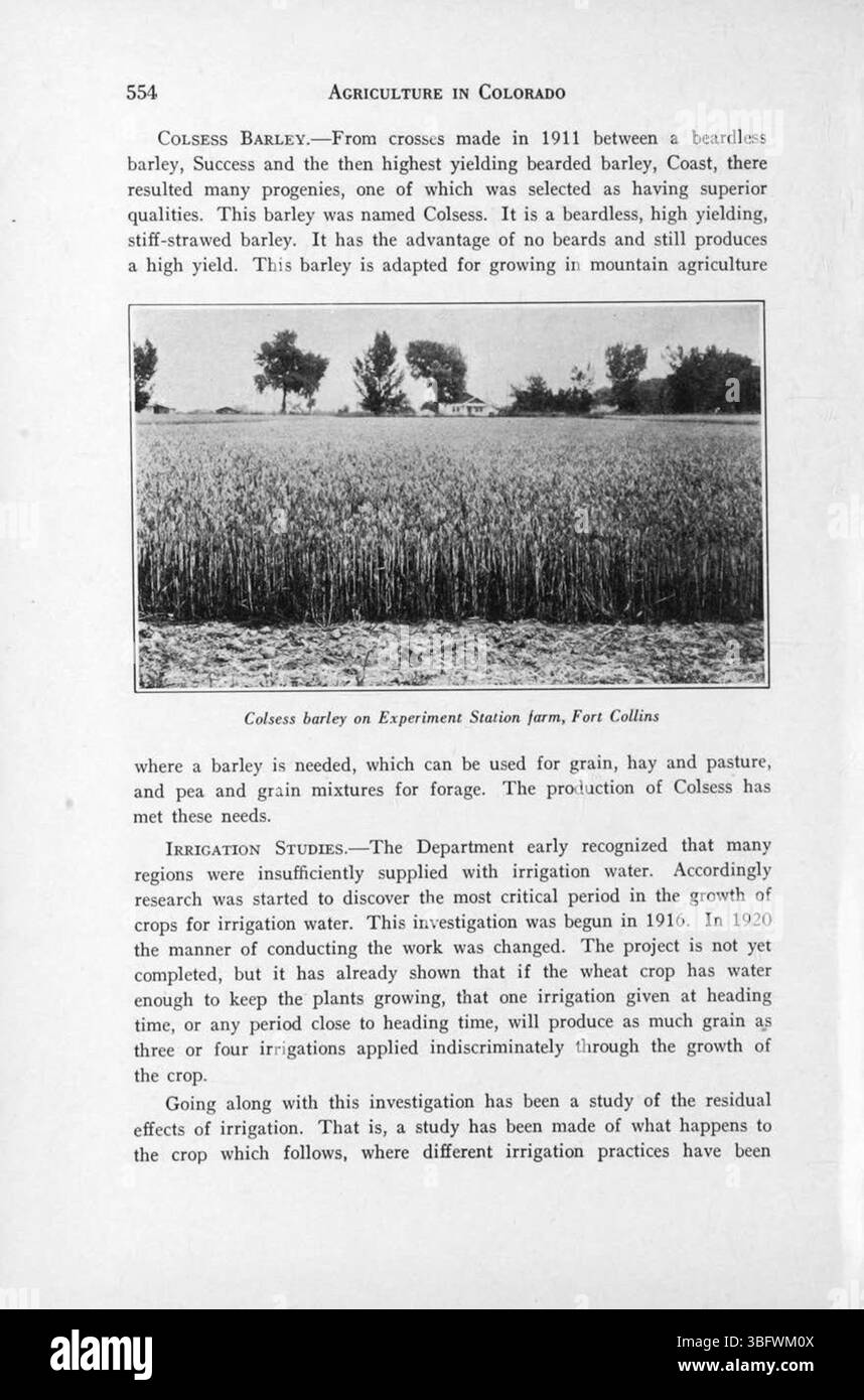The 1926 'History of Agriculture in Colorado' explores the state's ...