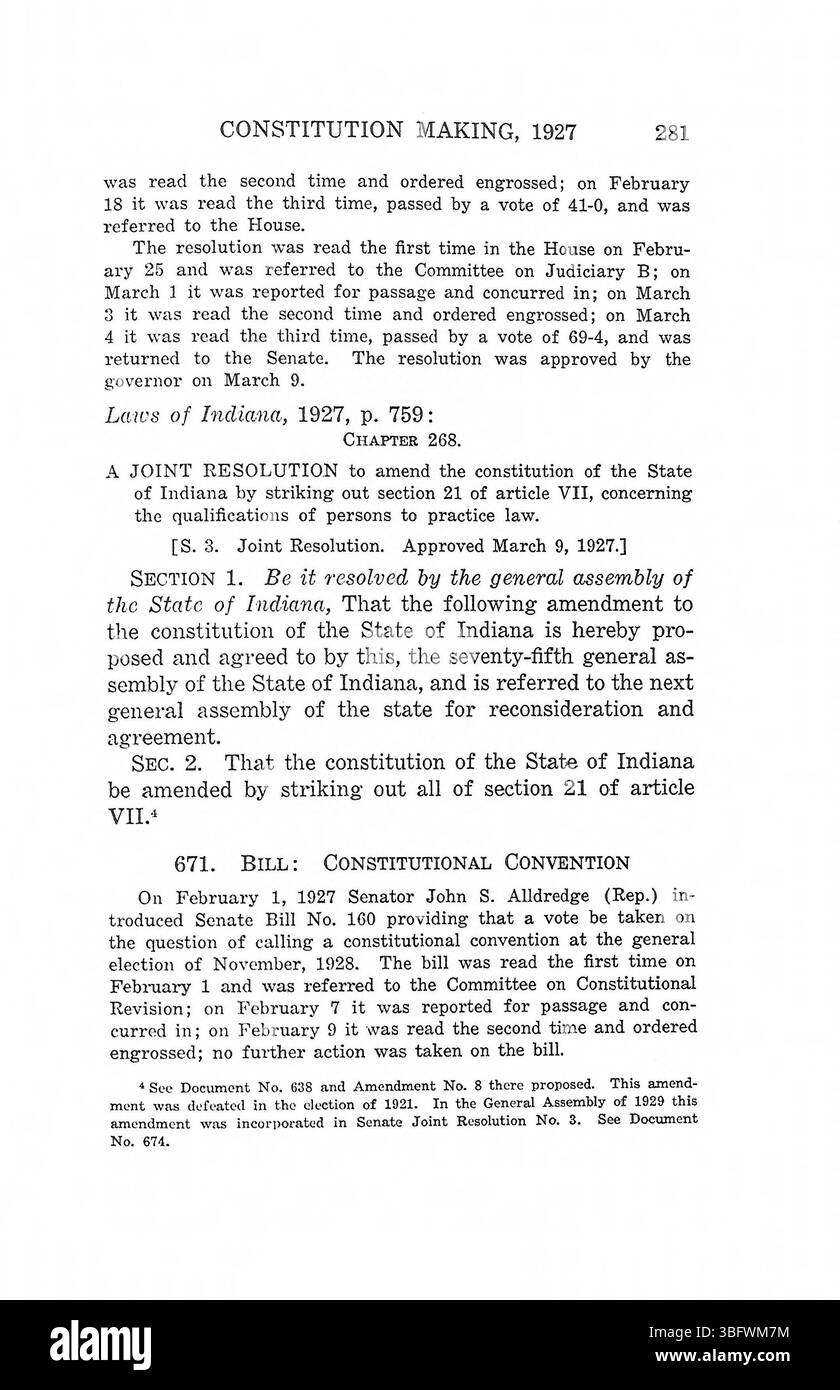 This page from *Vol. 3, Constitution Making in Indiana* (1977) examines ...
