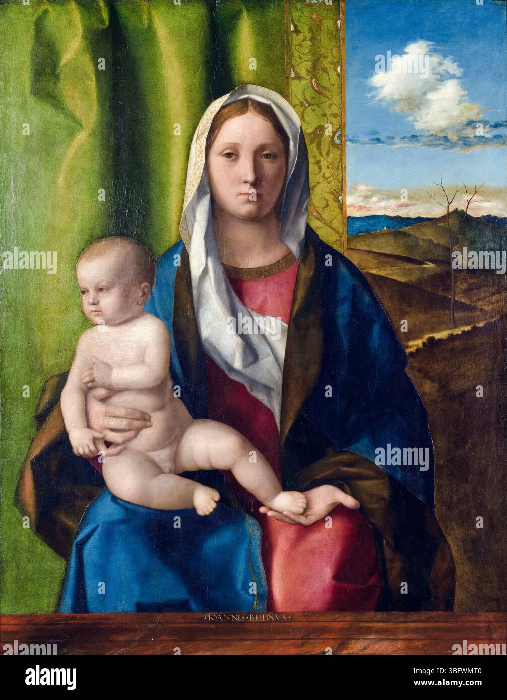 Giovanni Bellini, Madonna with Child, painting in oil on panel, 1510 ...